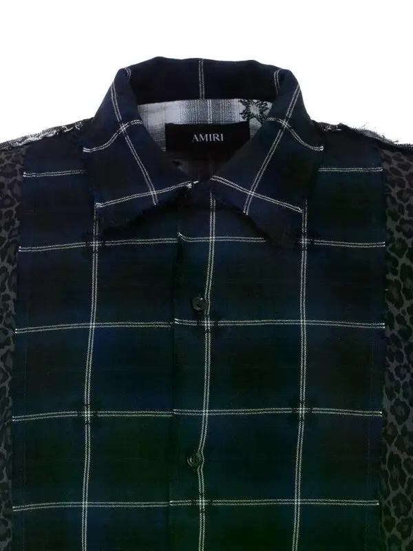 Amiri Patchwork Shirt - Blue