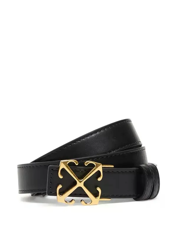 Off-White Arrows Leather Belt - Black