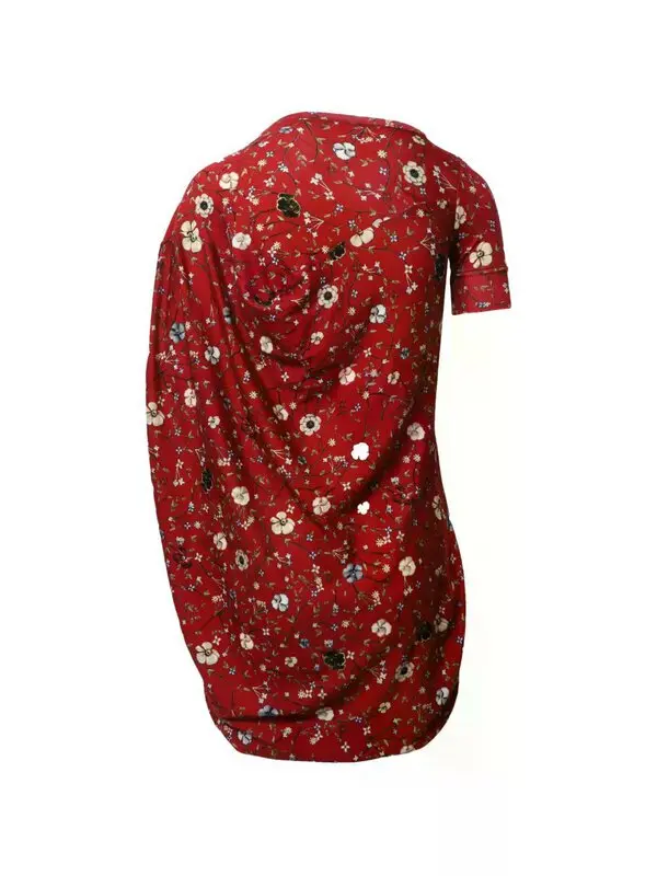 Alexander McQueen Floral Draped Asymmetrical Dress
