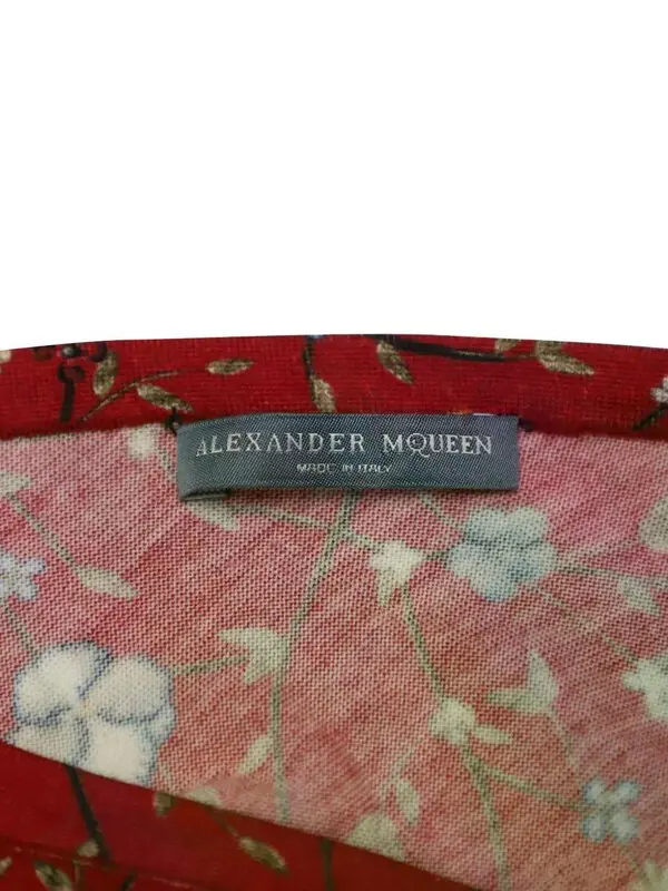 Alexander McQueen Floral Draped Asymmetrical Dress