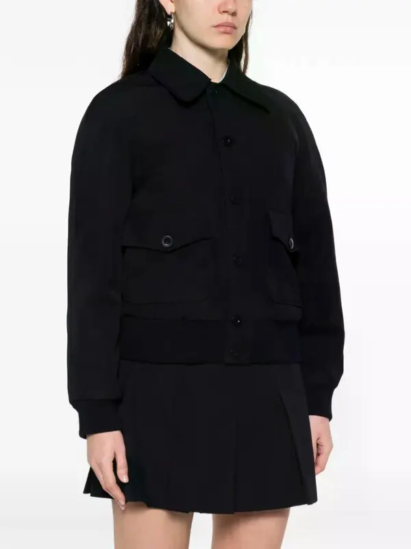 A.p.c. Patch-pocket Collared Bomber Jacket - Blue