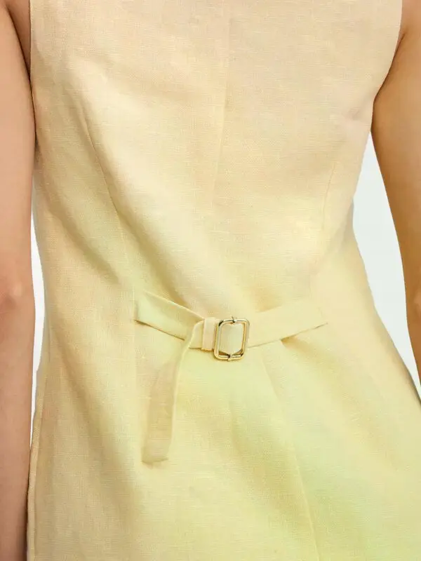 Posse Button Sleeveless Mini Dress