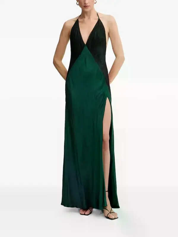 Bardot Estrella Lace-detail Side-slit Maxi Dress