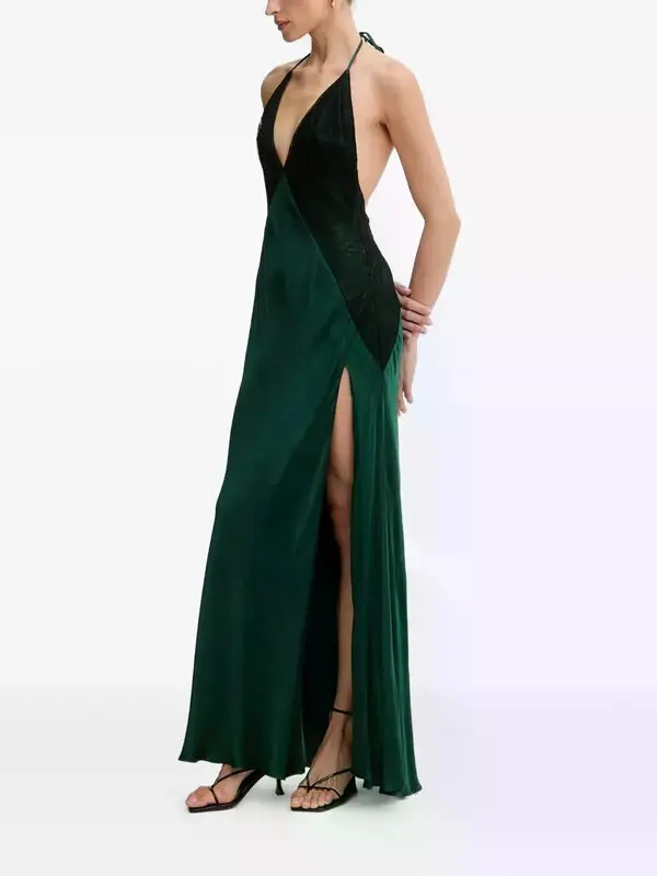 Bardot Estrella Lace-detail Side-slit Maxi Dress