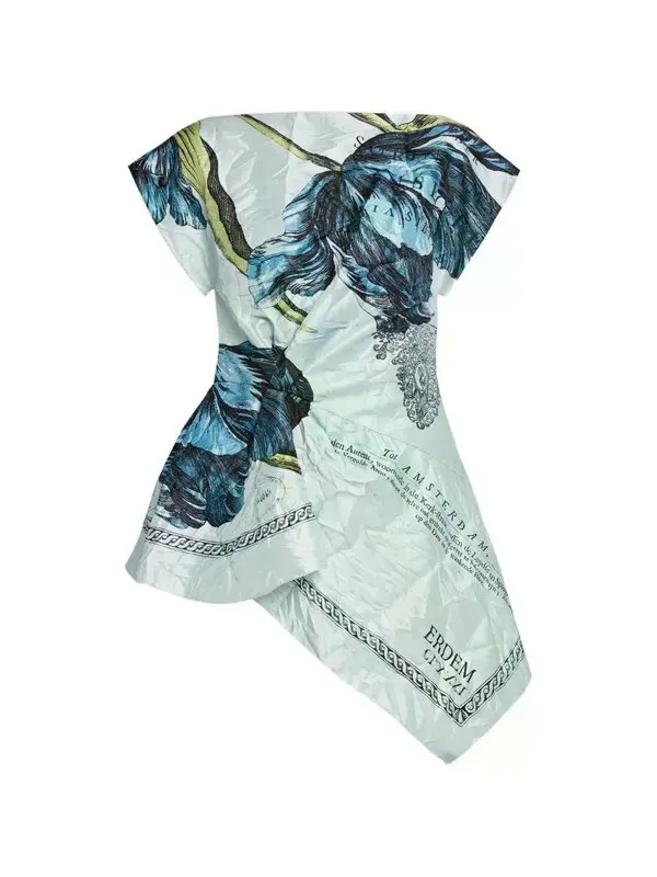 Erdem Floral Asymmetric Top