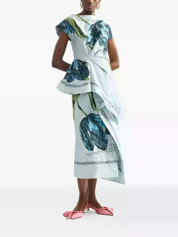 Erdem Floral Asymmetric Top
