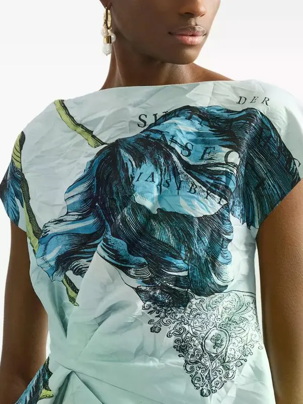 Erdem Floral Asymmetric Top
