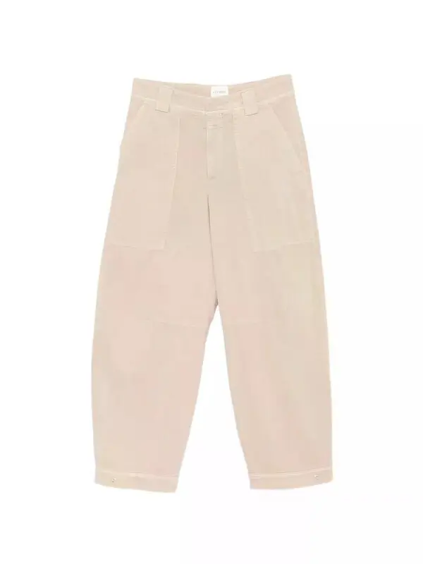 Closed Patch-pocket Tapered Trousers - Neutrals