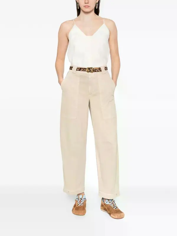 Closed Patch-pocket Tapered Trousers - Neutrals
