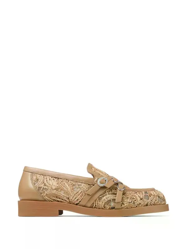 JIMMY CHOO Kalia Loafers With Strap Detail - Neutrals