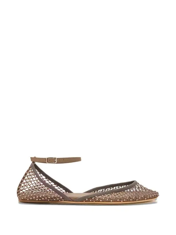 Christopher Esber Ankle-strap Embellished Ballet Flats