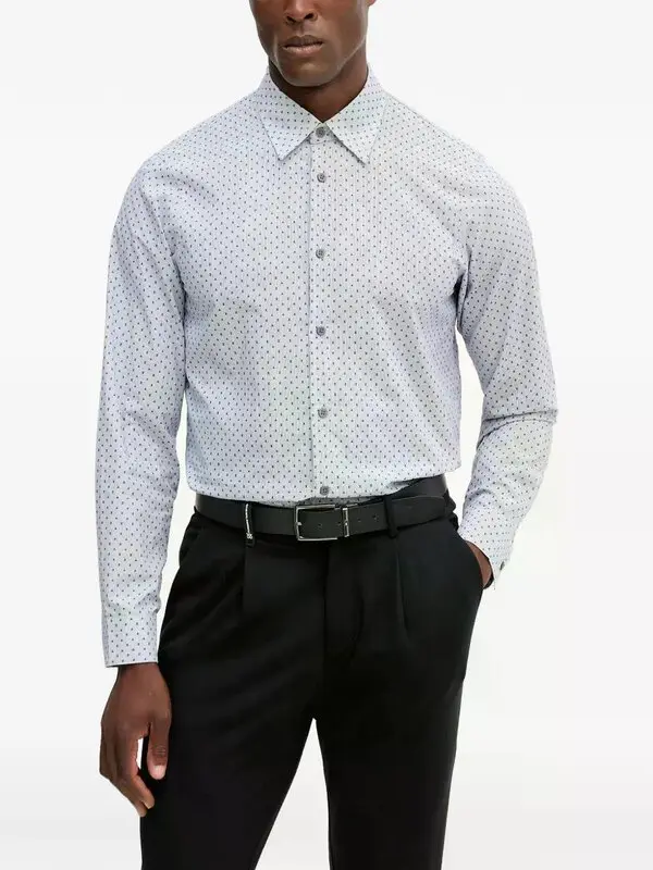 Armani Exchange Patterned Button-down Shirt - Blue