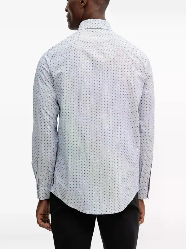 Armani Exchange Patterned Button-down Shirt - Blue