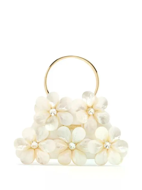 VANINA Floral-appliqué Tote - Neutrals