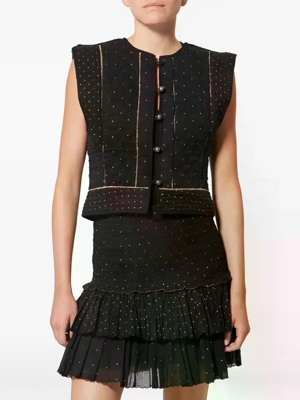 MARANT ETOILE Volana Quilted Studded Top