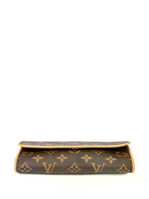 LOUIS VUITTON 1998 Pm Twin Clutch - Brown