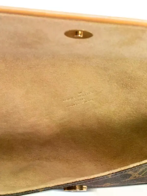 LOUIS VUITTON 1998 Pm Twin Clutch - Brown