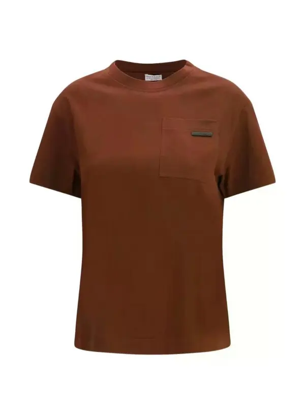 Brunello Cucinelli Monili Embellished Pocket T-shirt