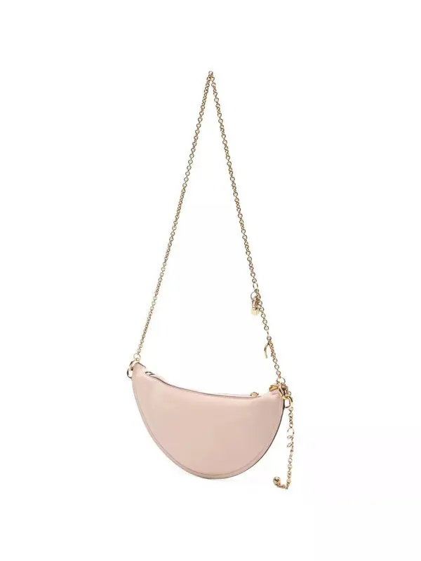 Chloé Mini Leather Shoulder Bag With Charm Detail - Neutrals
