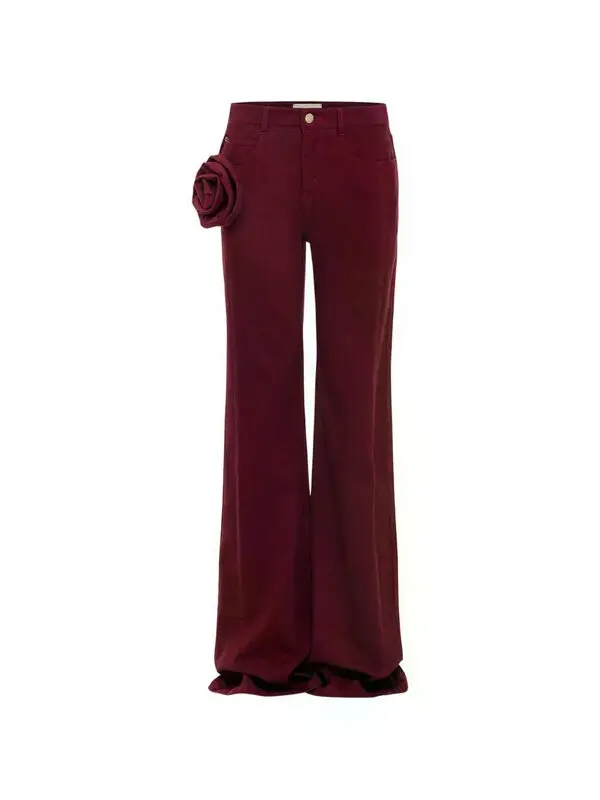 Hellessy Rose-appliqué Flared Jeans