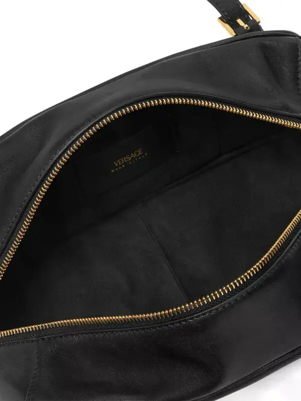 Versace Logo-plaque Shoulder Bag - Black