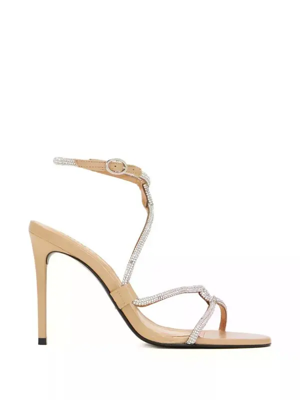 Schutz Crystal-embellished Strap Stiletto Sandals