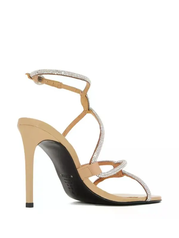 Schutz Crystal-embellished Strap Stiletto Sandals