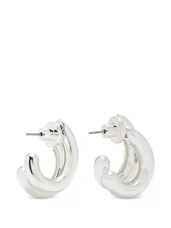 Jenny Bird Florence Twisted Hoop Earrings - Silver