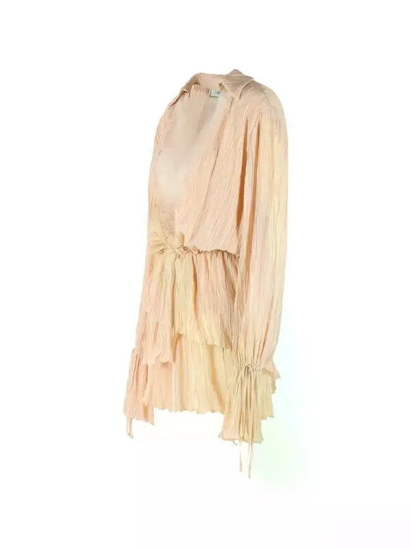 Blumarine Belted Pleated Mini Dress