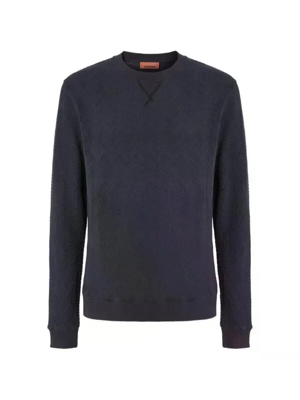 Missoni Crew Neck Chevron Pattern Sweatshirt