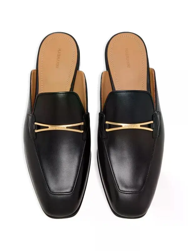 Magnanni Trim Mules - Black