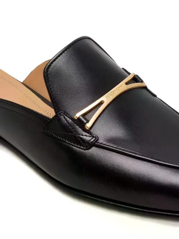 Magnanni Trim Mules - Black