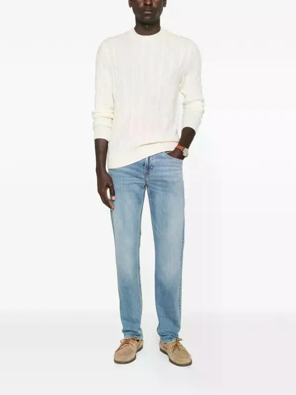 BOSS Cable-knit Crew-neck Sweater