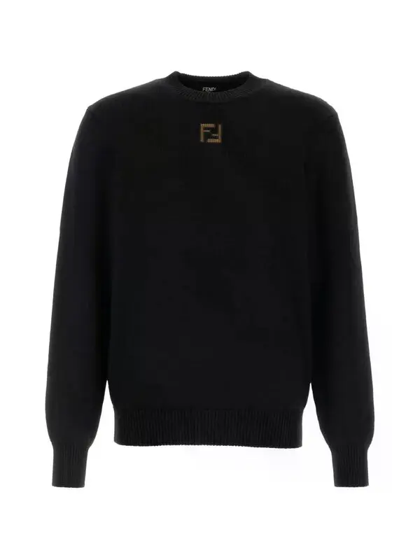 Fendi Ff-motif Wool Sweater - Black