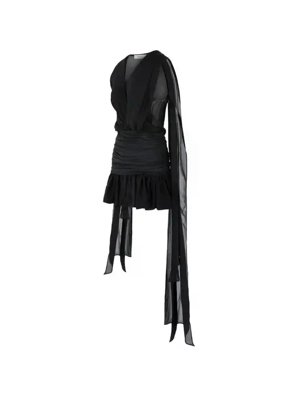Blumarine Draped V-neck Mini Dress
