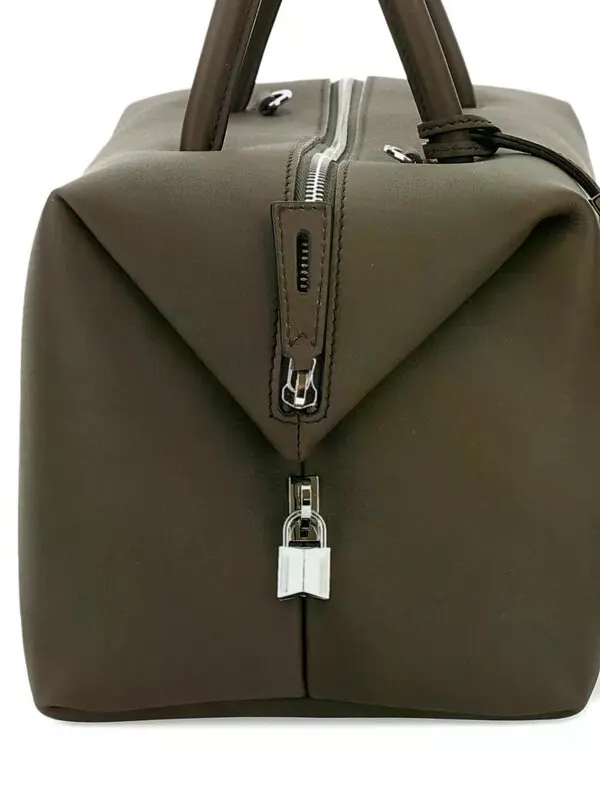 Max Mara Medium Folded-sides Leather Tote Bag - Green