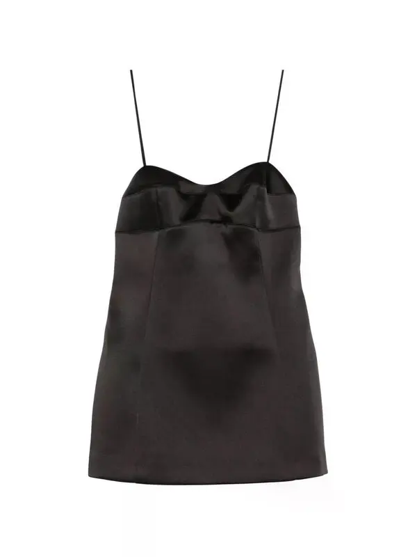 RÓHE Sleeveless Top With Spaghetti Straps - Black