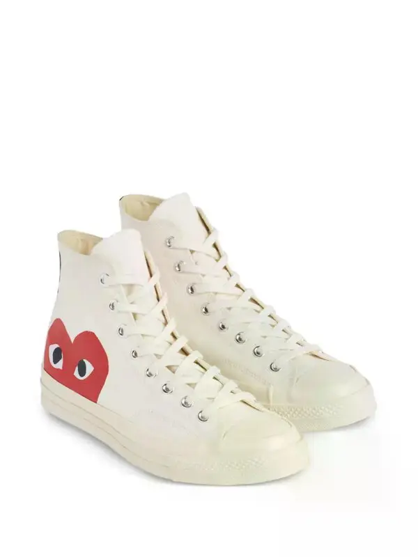 CONVERSE X COMME DES GARONS PLAY Heart Print High Top Sneakers