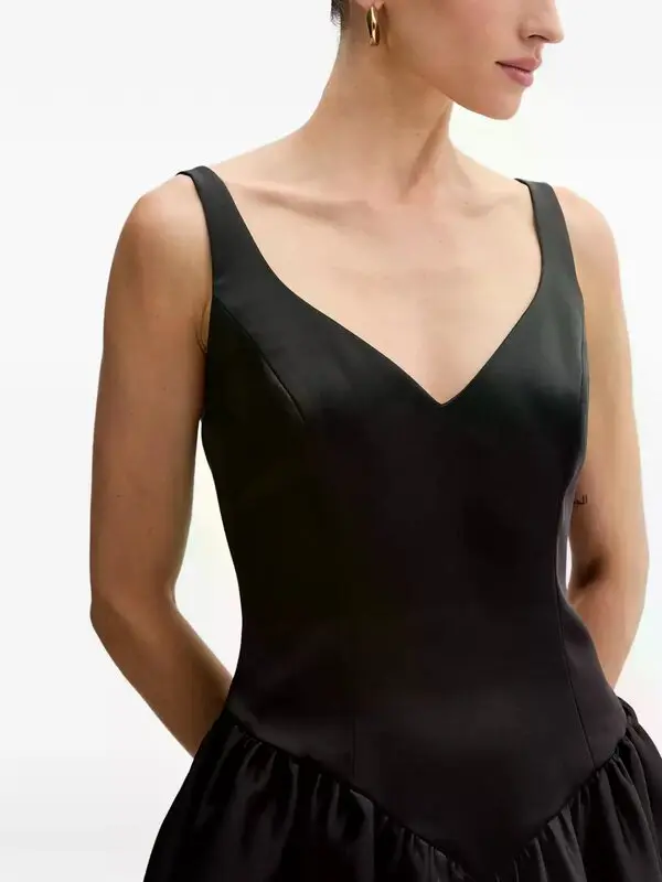 Bardot V-neck Mini Dress