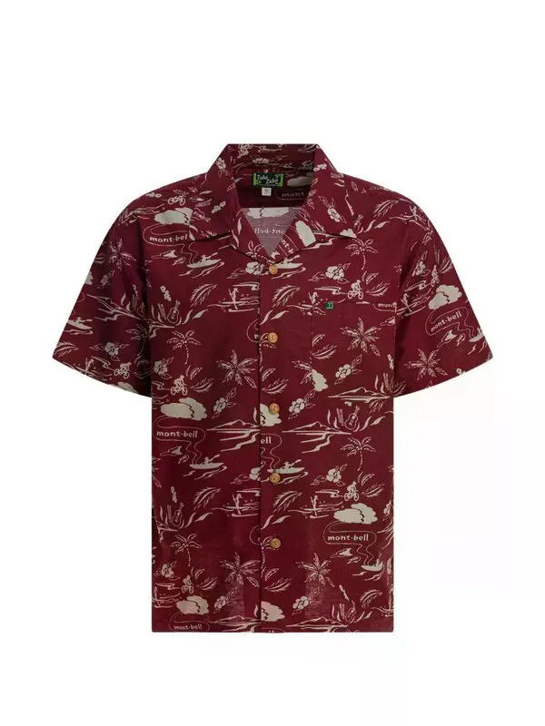 MONTBELL Printed Short-sleeve Shirt - Red
