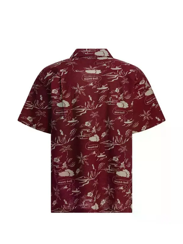 MONTBELL Printed Short-sleeve Shirt - Red