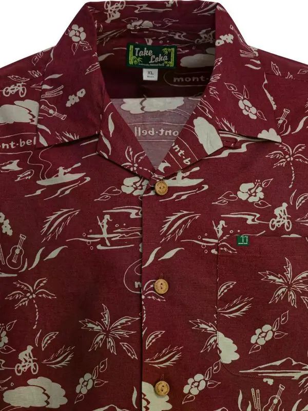 MONTBELL Printed Short-sleeve Shirt - Red