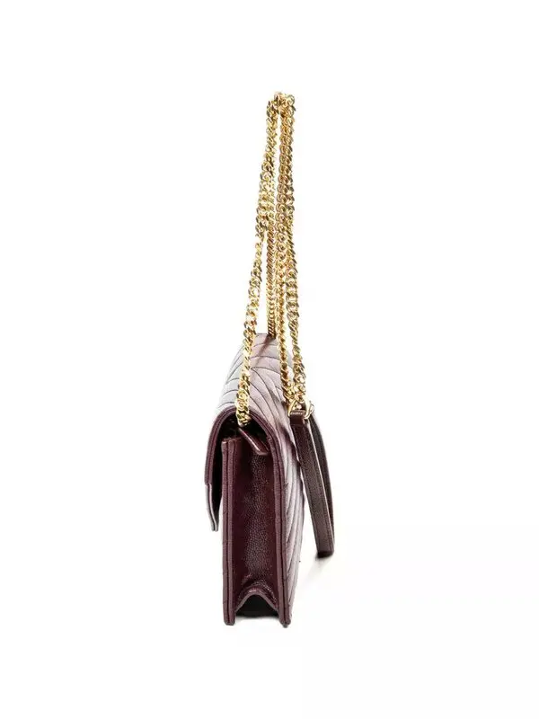Saint Laurent Cassandre Envelope Crossbody Bag - Red