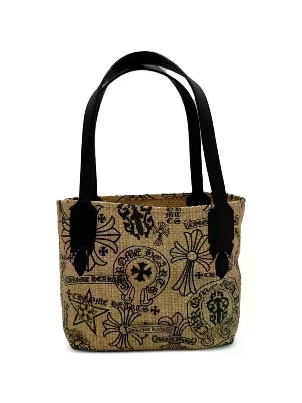 Chrome Hearts Graphic Pattern Beach Bag - Neutrals