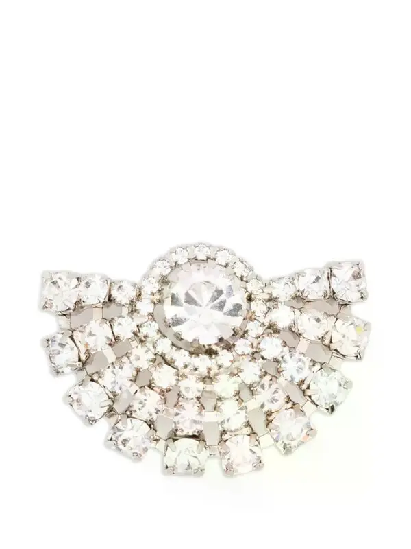 JENNIFER BEHR Crystal-embellished Half-moon Earrings - Silver