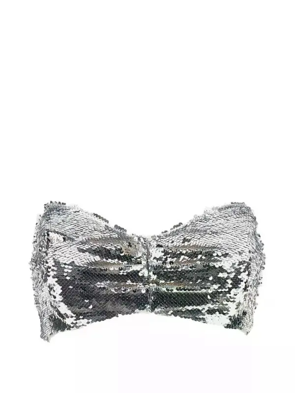 Simone Rocha Sequin Bandeau Top - Silver