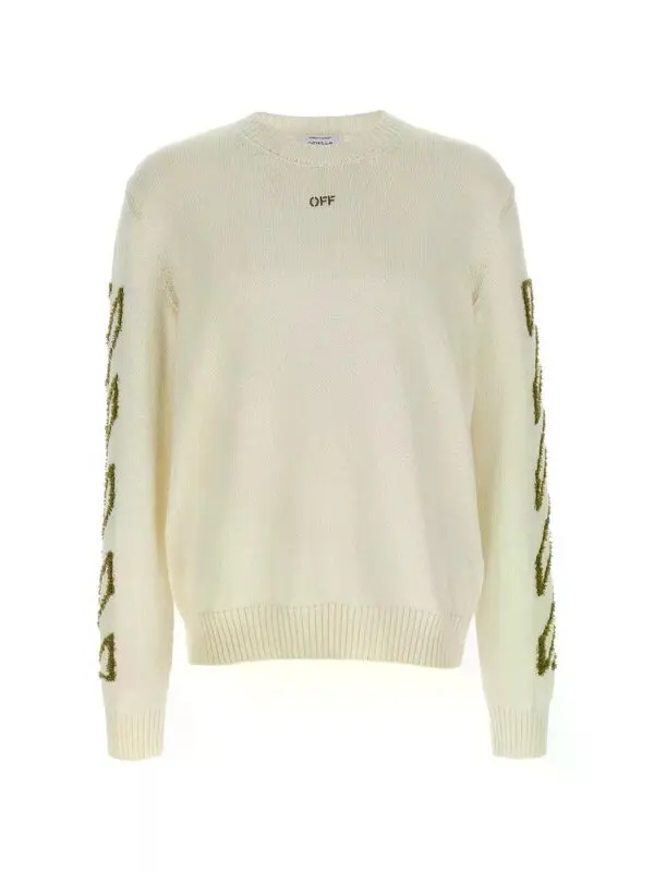 Off-White 3d Diag Outline Sweater - Neutrals