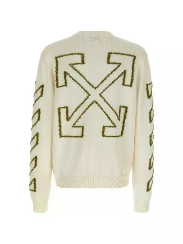 Off-White 3d Diag Outline Sweater - Neutrals