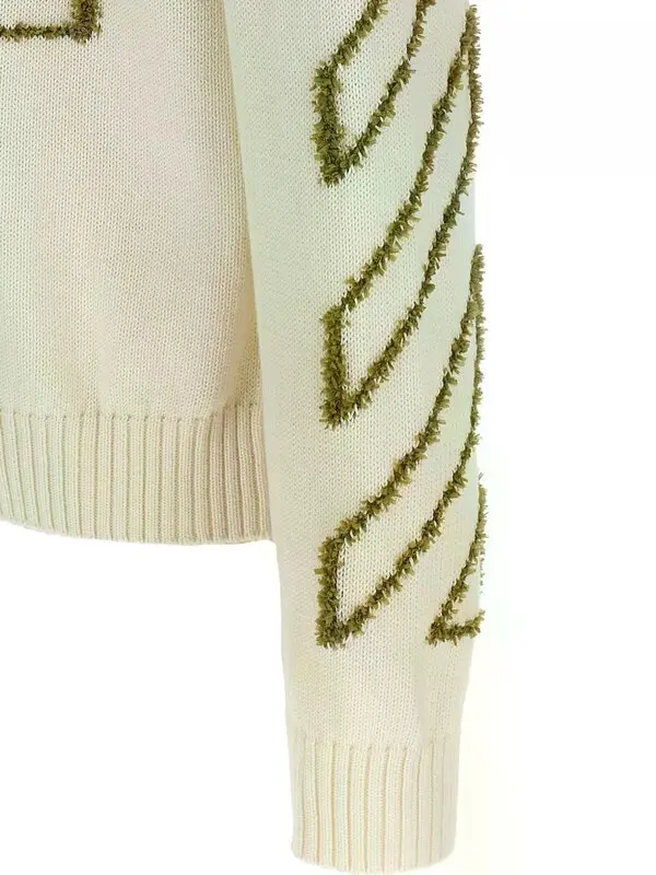 Off-White 3d Diag Outline Sweater - Neutrals