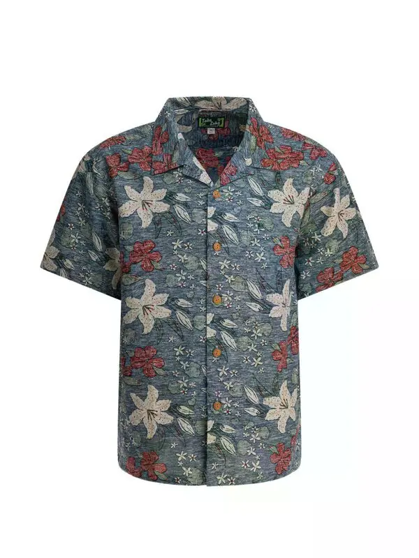 MONTBELL Floral Button Shirt - Blue